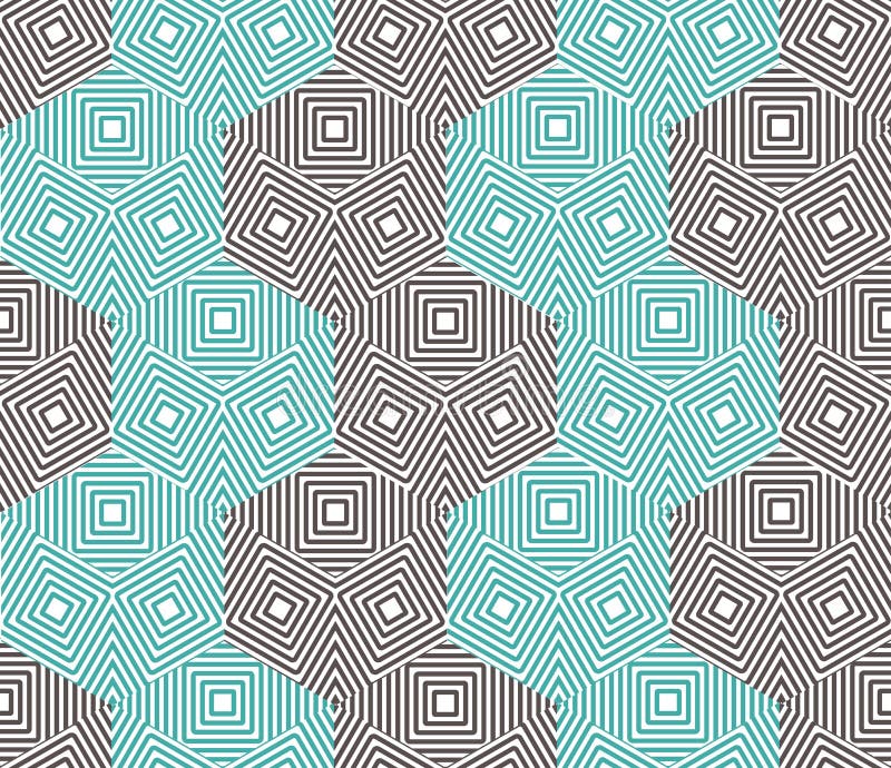 Vector Seamless Colorful Bright Hand Painted Cube Rhombus Geometric ...