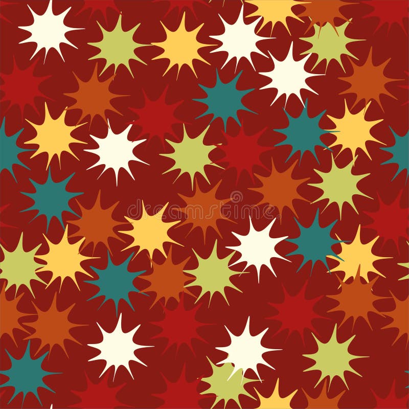 Vector Seamless Colorful Overlapping Color Star Pattern Background ...