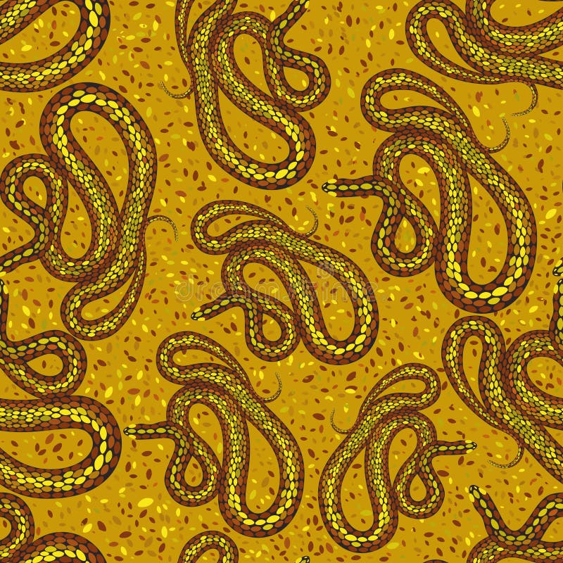 Vector Seamless Colorful Pattern with Snakes Stock Vector ...