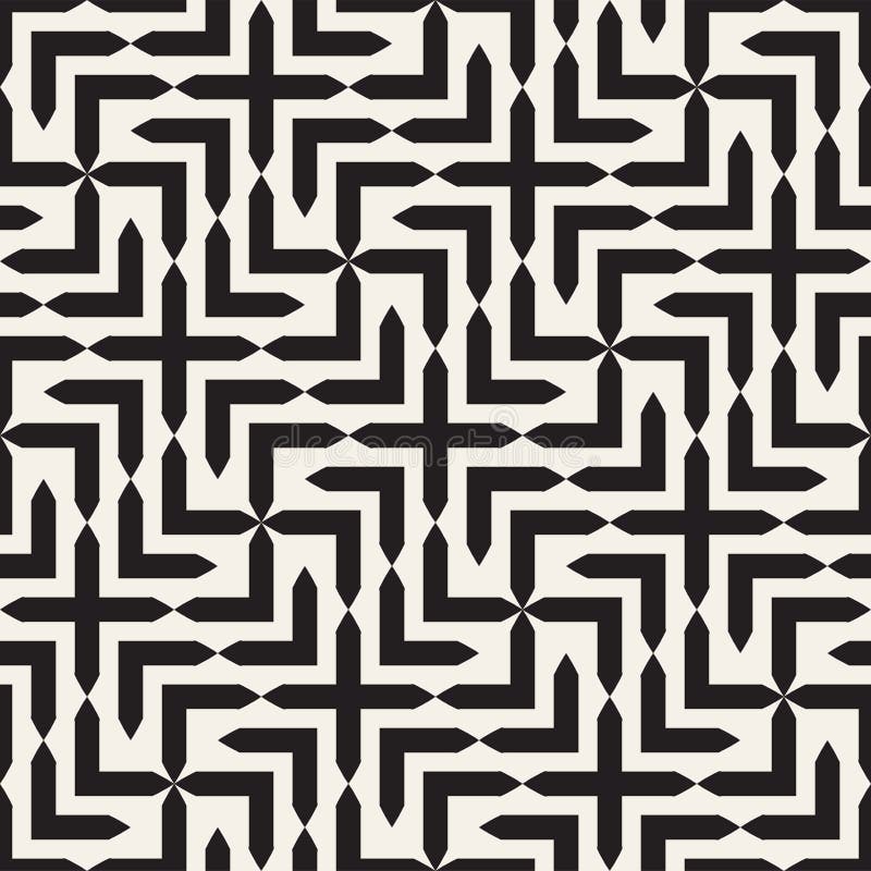Vector Seamless Cross Tiling Pattern. Modern Stylish Geometric Lattice ...