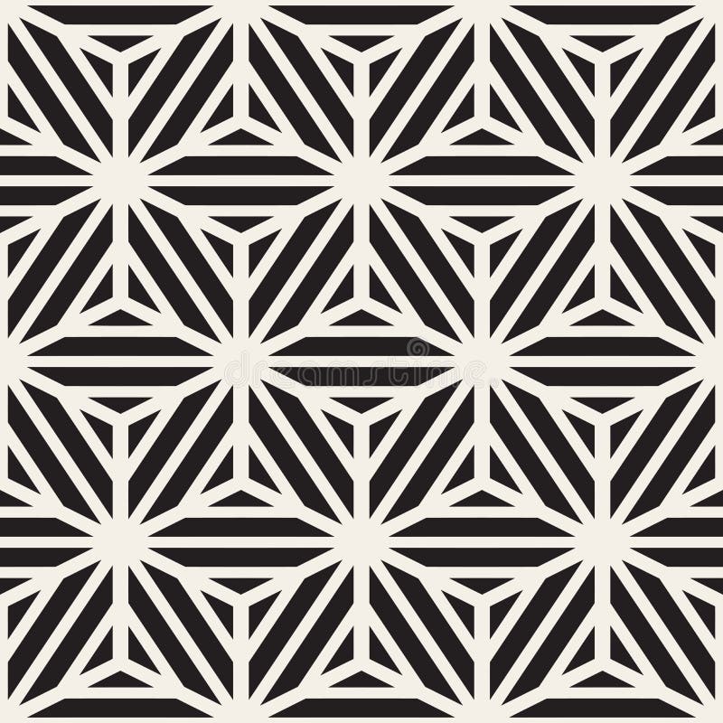 Vector Seamless Cube Shape Stripe Lines Geometric Pattern Stock Vector ...