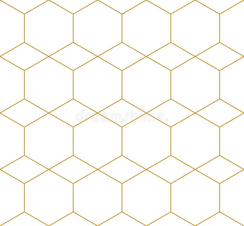 Vector Seamless Cubic Hexagon Pattern. Abstract Geometric Low Poly Background Stock Vector ...