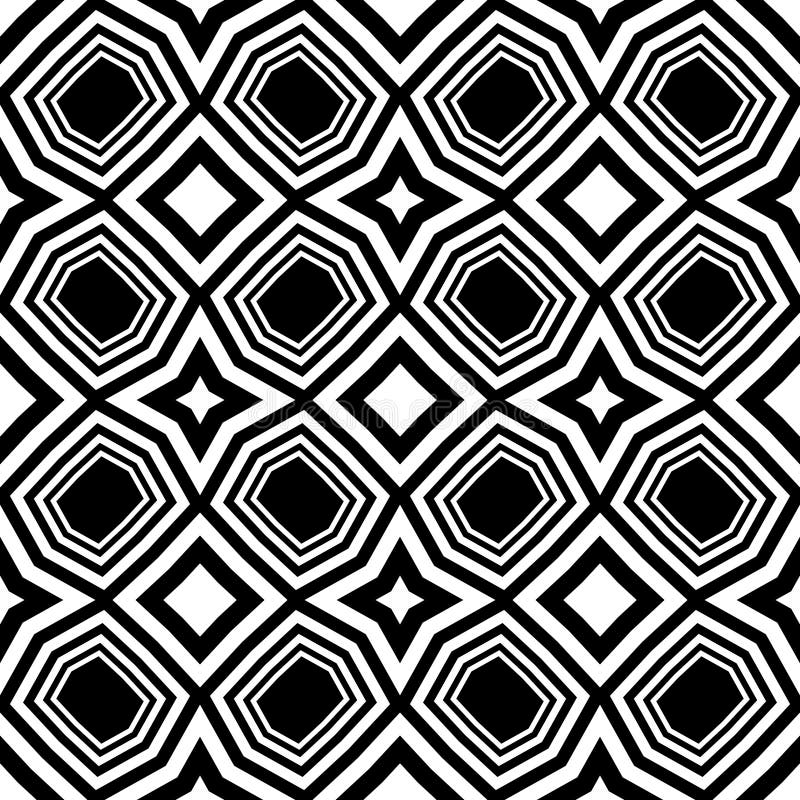 Vector Seamless Curve Pattern Black and White. Abstract Background ...