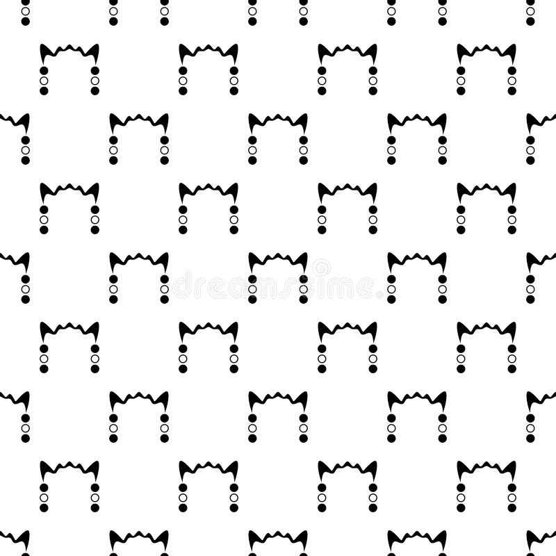 Vector Seamless Curvy Element with Geometric Circles Pattern Repeated ...