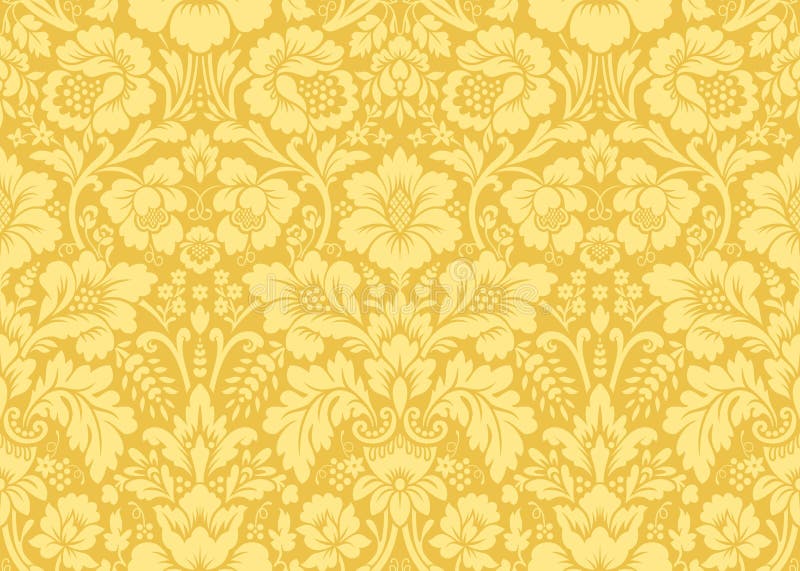 Vector Seamless Damask Gold Patterns. Rich Ornament, Old Damascus Style ...