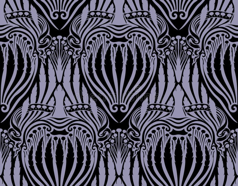 Beautiful Seamless Rococo Pattern Stock Vector - Illustration of ...