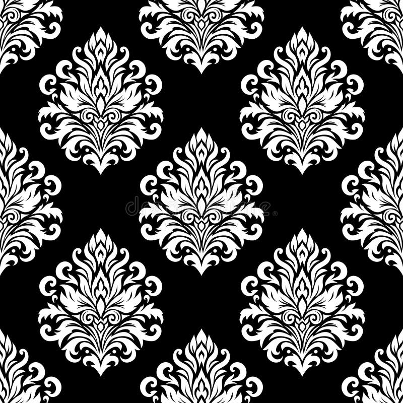 Vector Seamless Damask Pattern Graphic Ornate for Wallpaper Stock ...