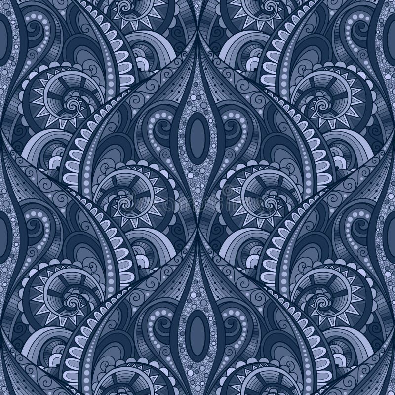 Vector Seamless Damask Pattern Stock Vector - Illustration of element ...