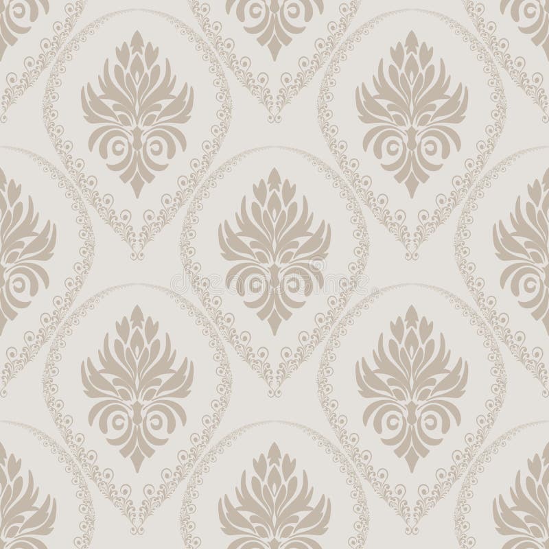 Gray Victorian Damask Luxury Decorative Fabric Pattern Stock Vector ...