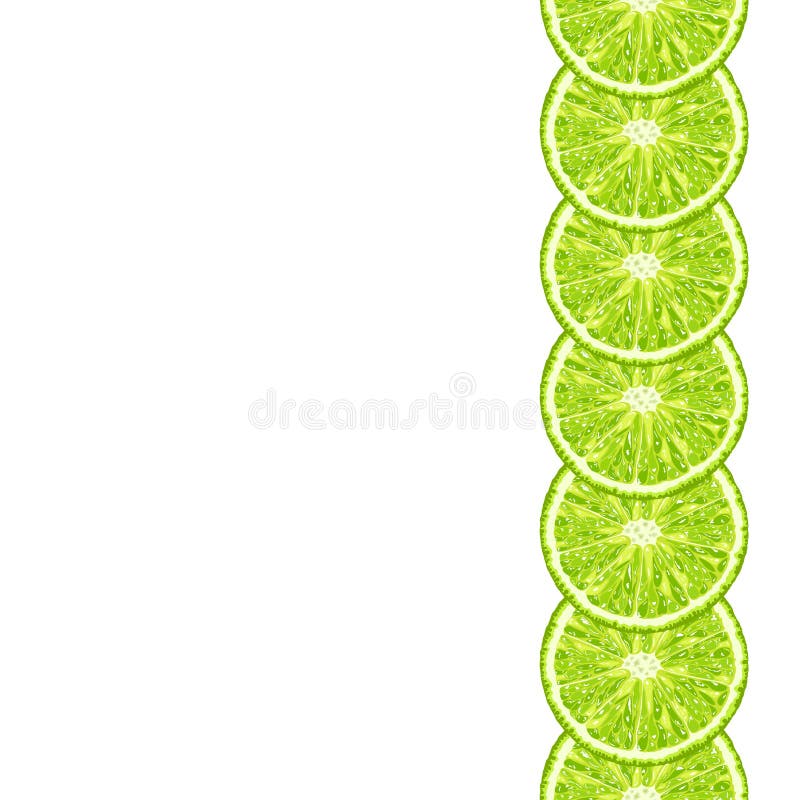 Vector Seamless Decorative Border of Lime Slice. Citrus Stock Vector ... Vector Seamless Decorative Border of Lime Slice. Citrus Stock Vector ...
