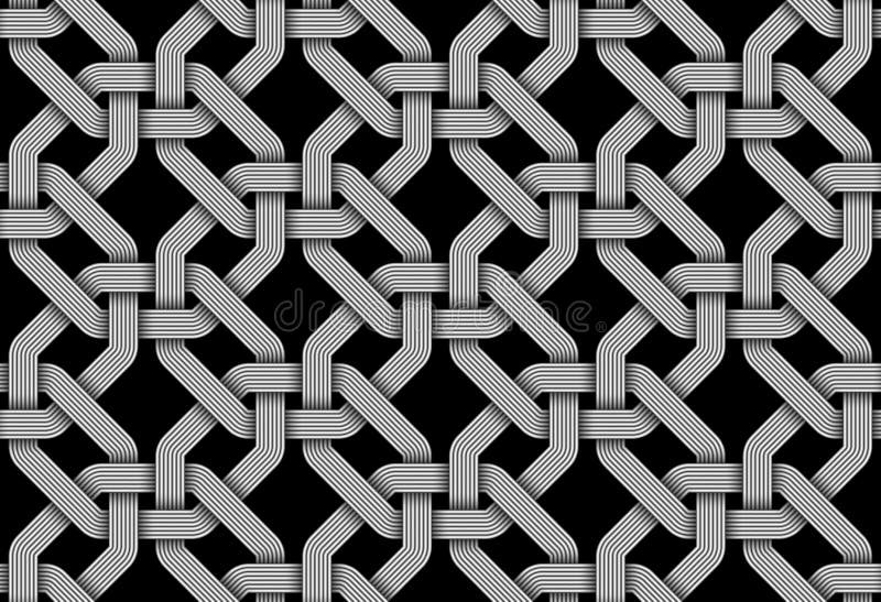 Vector Seamless Decorative Pattern of Woven Octagonal Shaped Metallic ...