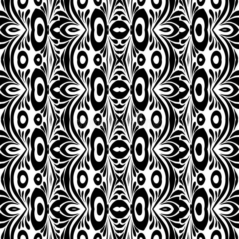 Vector Seamless Design Pattern. Stock Vector - Illustration of black ...