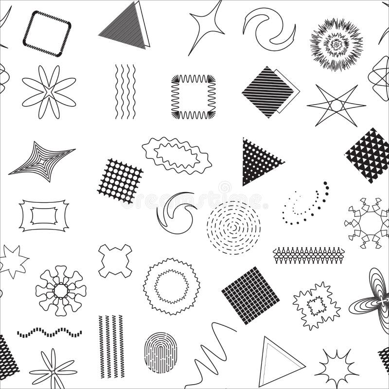 Vector Seamless Design. Simple Geometric Shapes and Figures. EPS 10 ...