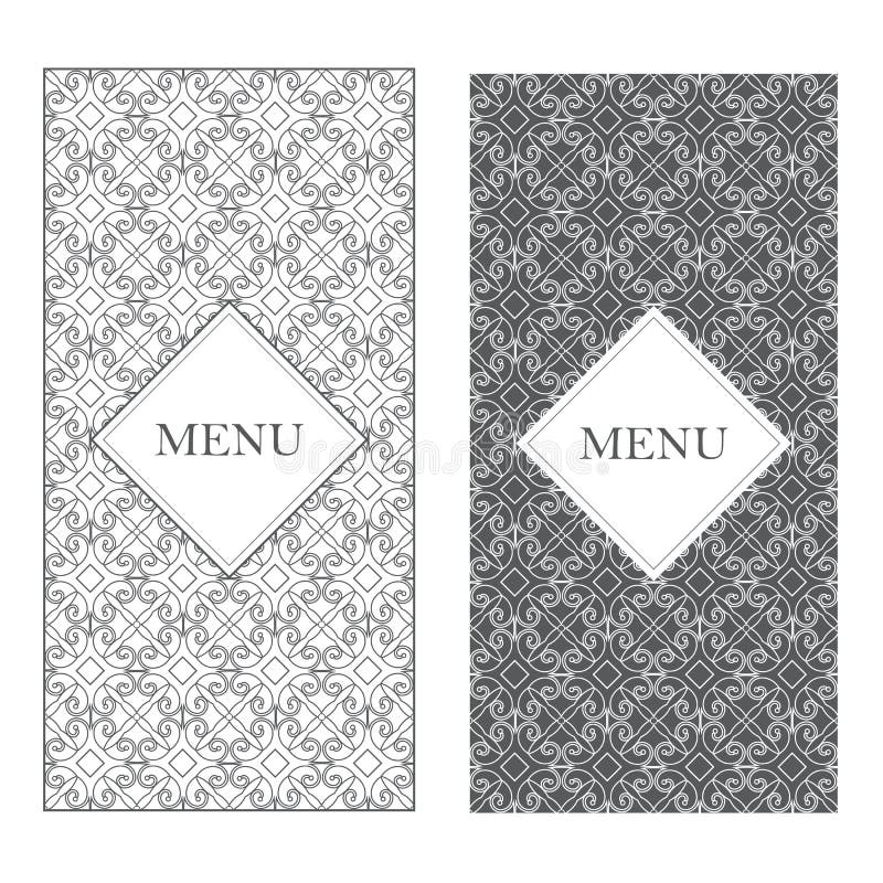 Vector Seamless Design Texture Menu Vintage Frame Ornament or Geometric ...