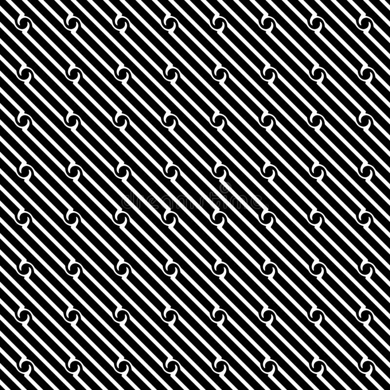 Vector Seamless Diagonal Lines Pattern Black and White. Abstract ...