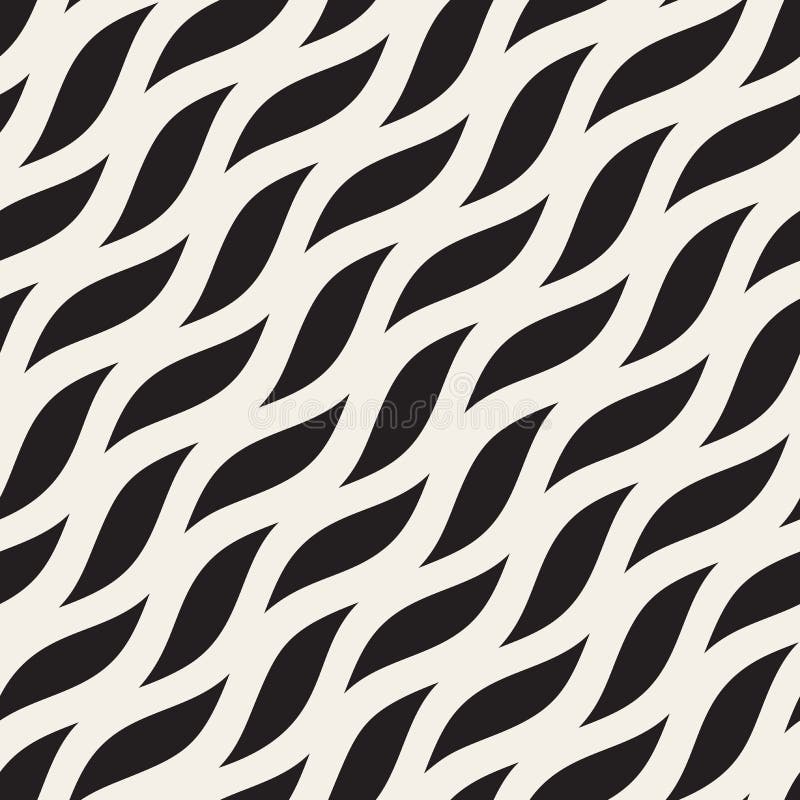 Vector Seamless Diagonal Wavy Shapes Pattern Stock Vector ...