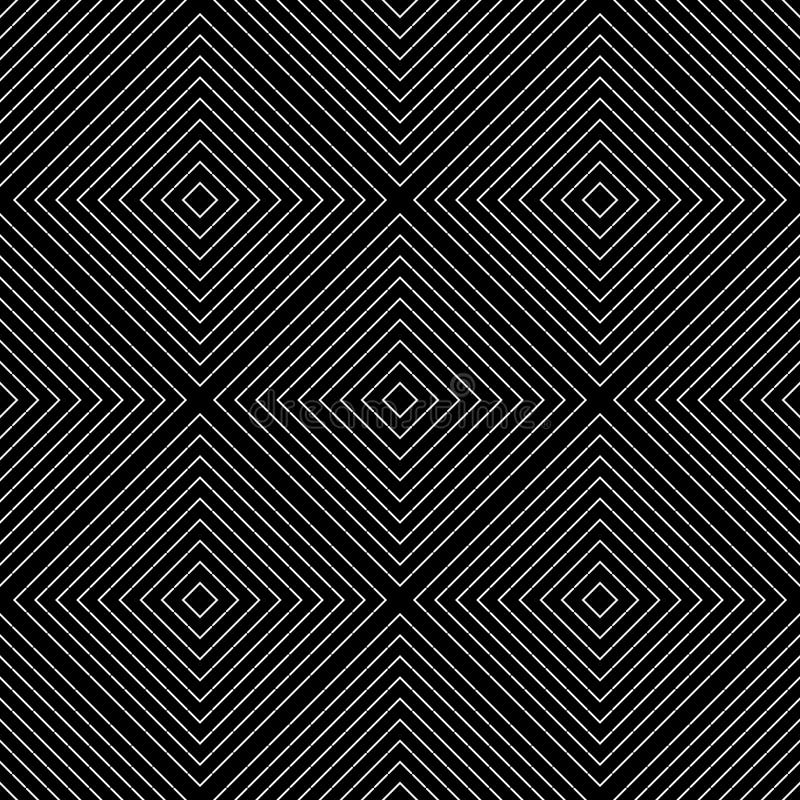 Vector Seamless Diamond Lines Pattern Black and White. Abstract ...