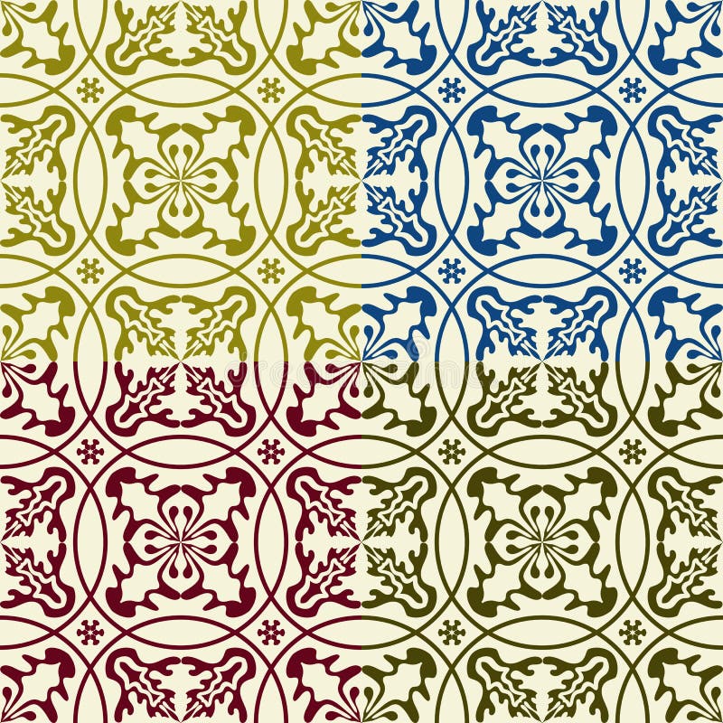 Vector Seamless Eastern Pattern Stock Vector - Illustration of damask ...