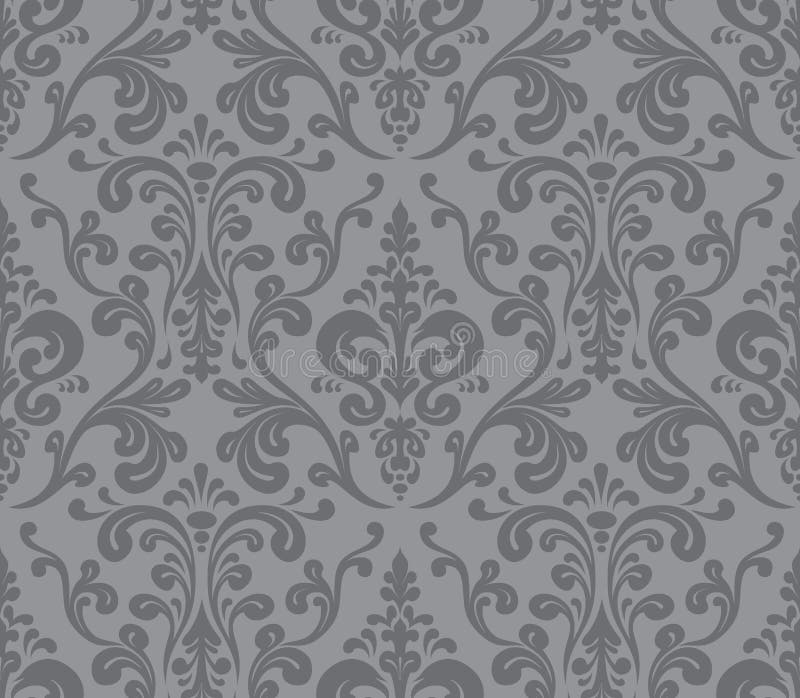 Vector. Seamless Damask Pattern Stock Vector - Illustration of curl ...