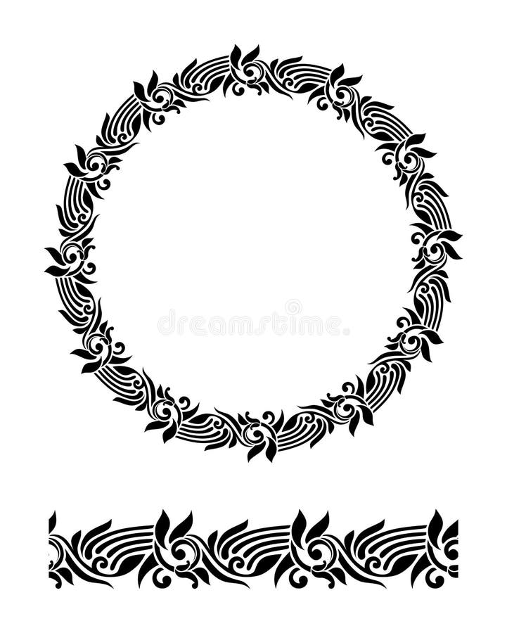Vector Seamless Fancy Design Border Stock Vector - Illustration of ...