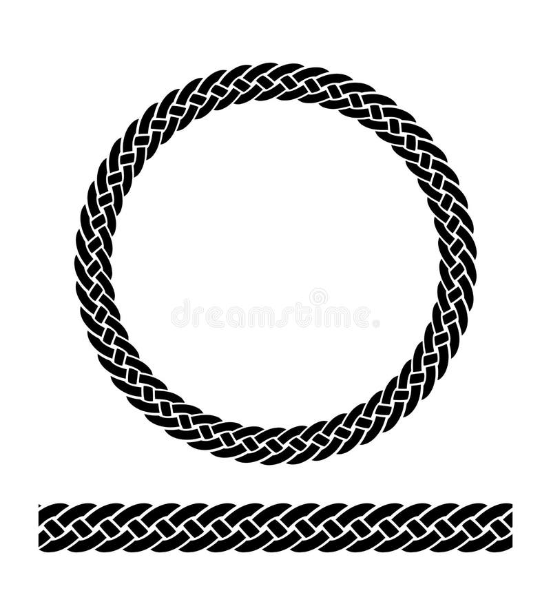 Vector Seamless Fancy Rope Border Stock Vector - Illustration of ...
