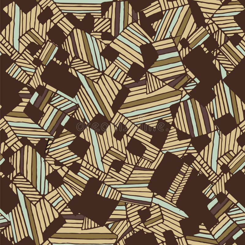 Seamless Abstract Geometric Pattern Light and Dark Brown Colors Stock ...