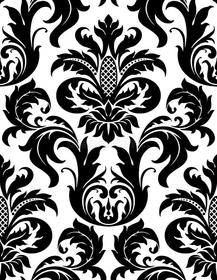 Vector Seamless Floral Damask Pattern Stock Vector - Illustration of ... Vector Seamless Floral Damask Pattern Stock Vector - Illustration of ...