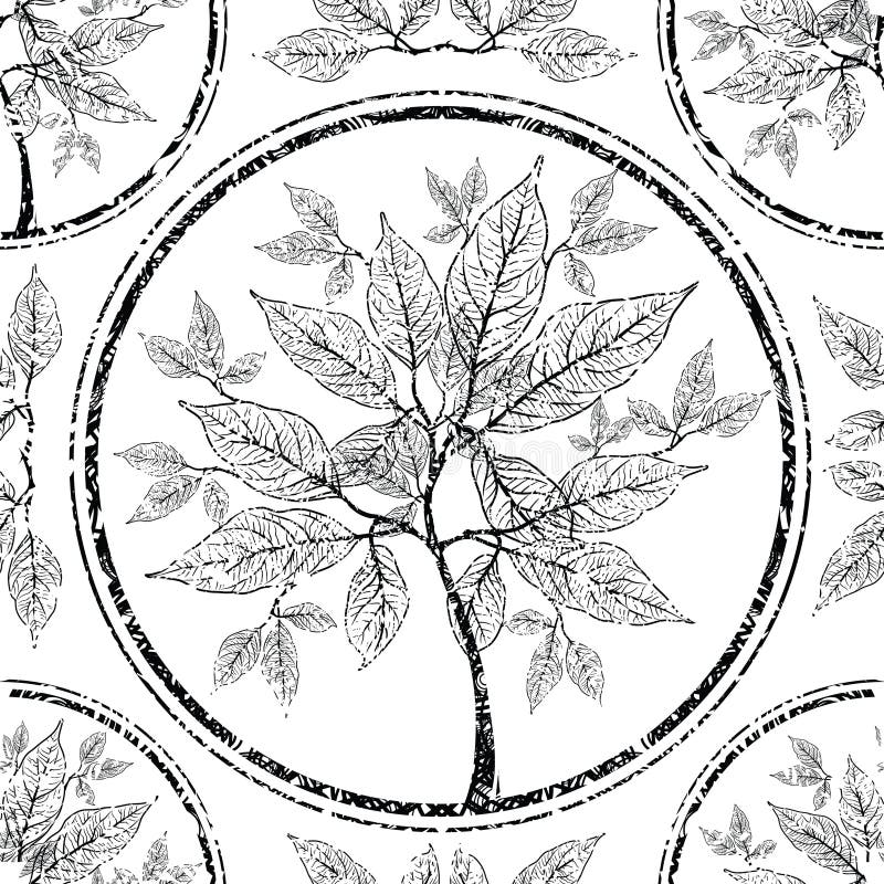 Grunge Tree Symbol From Colorful Leafs Stock Vector - Illustration of ...