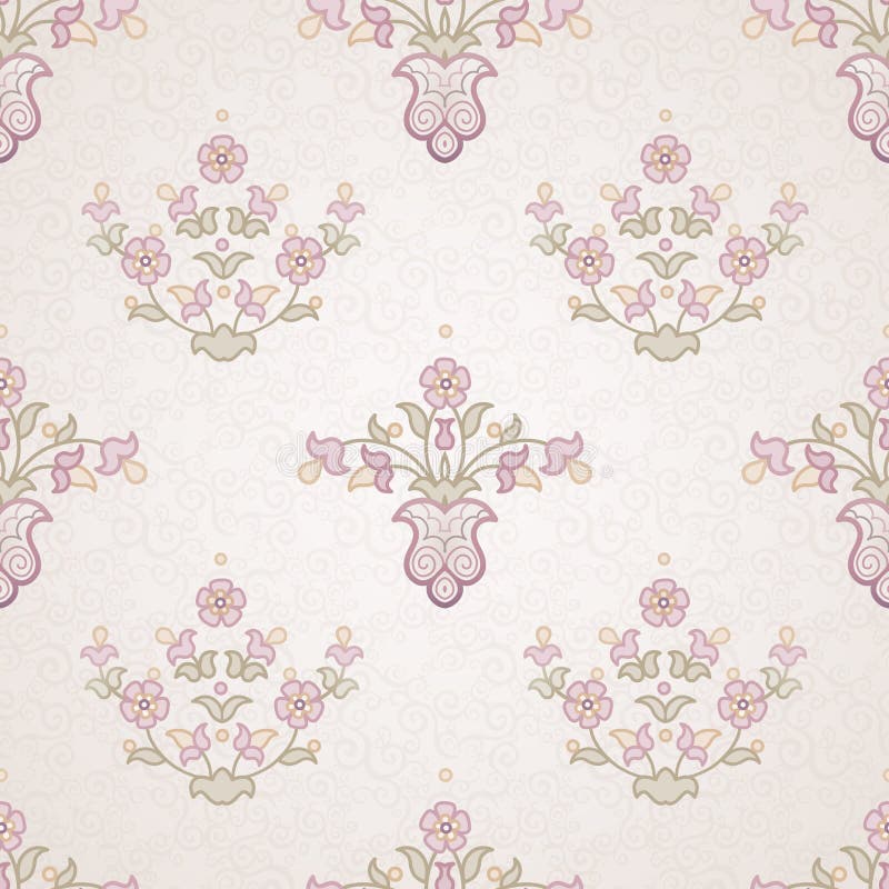 Vector Seamless Floral Pattern in Eastern Style. Stock Vector ...