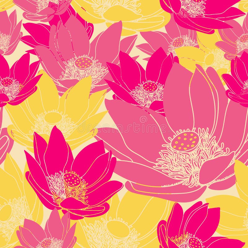 Vector Seamless Floral Pattern Stock Vector - Illustration of fabric ...
