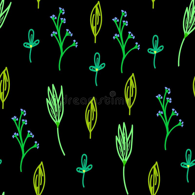 Vector Seamless Floral Pattern,hand Drawn Illustration,spring Doodle ...