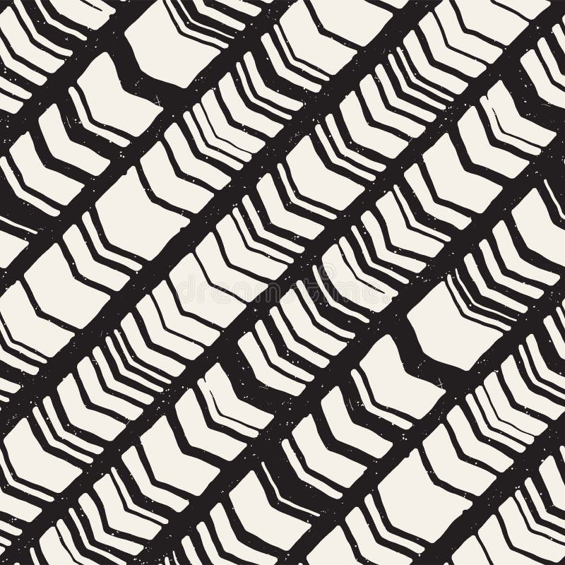 Vector Seamless Freehand Pattern. Doodle Monochrome Print Hand Drawn ...