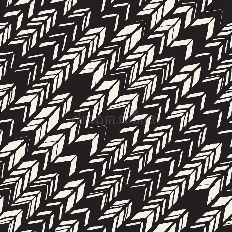 Vector Seamless Freehand Pattern. Doodle Monochrome Print Hand Drawn ...