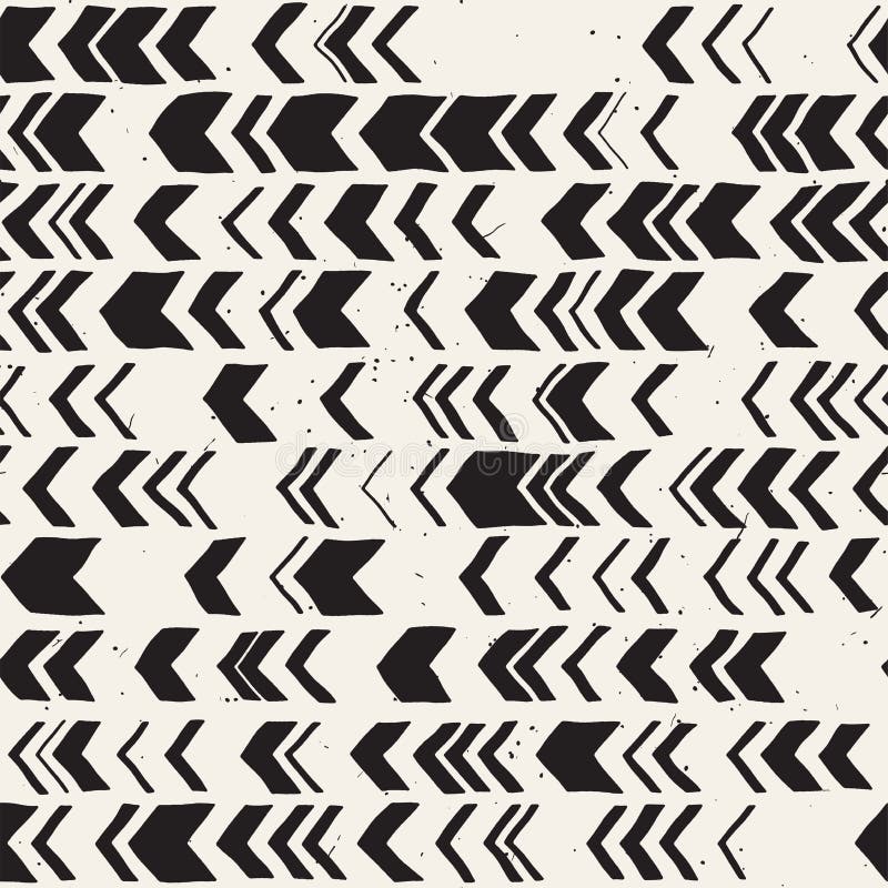 Vector Seamless Freehand Pattern. Doodle Monochrome Print Hand Drawn ...