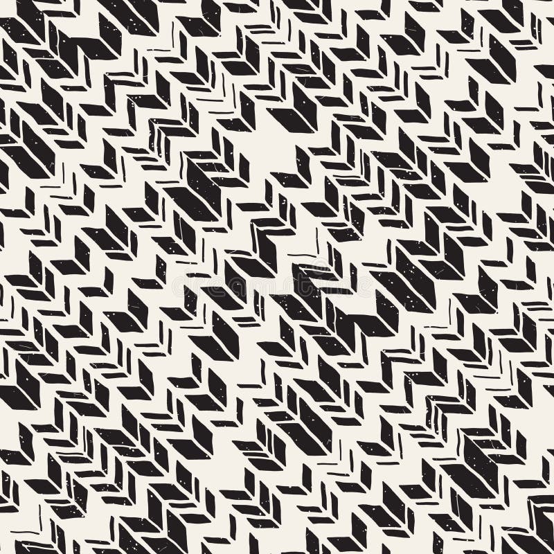 Vector Seamless Freehand Pattern. Doodle Monochrome Print Hand Drawn ...