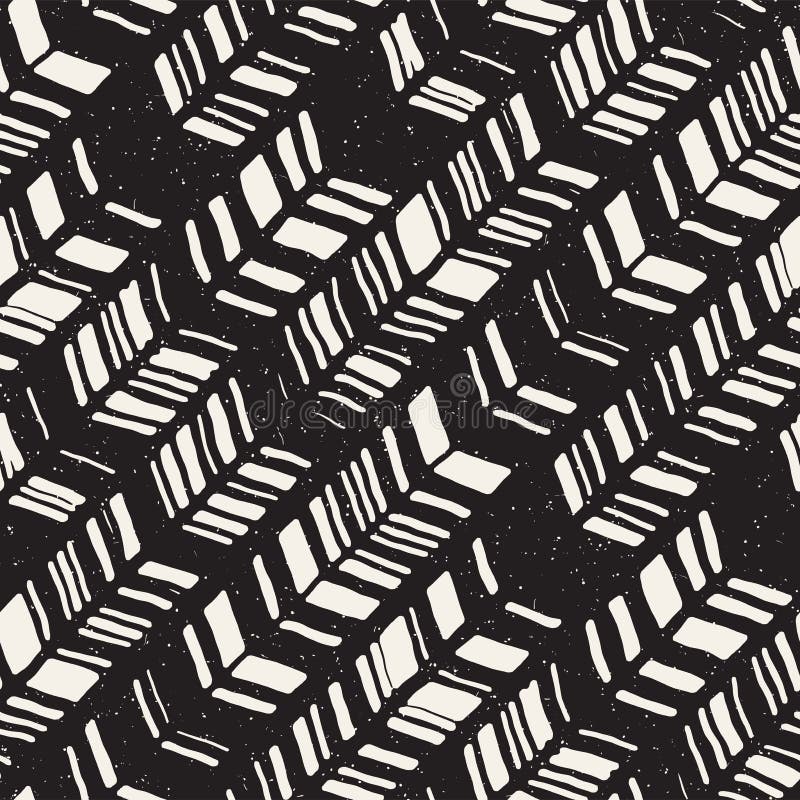 Vector Seamless Freehand Pattern. Doodle Monochrome Print Hand Drawn ...