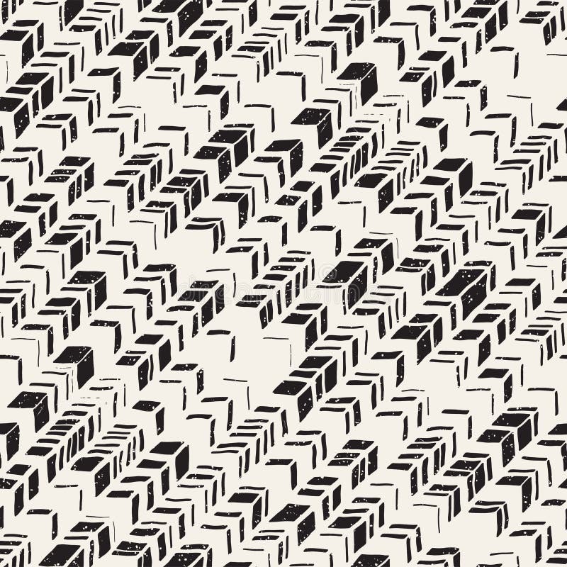 Vector Seamless Freehand Pattern. Doodle Monochrome Print with Hand ...