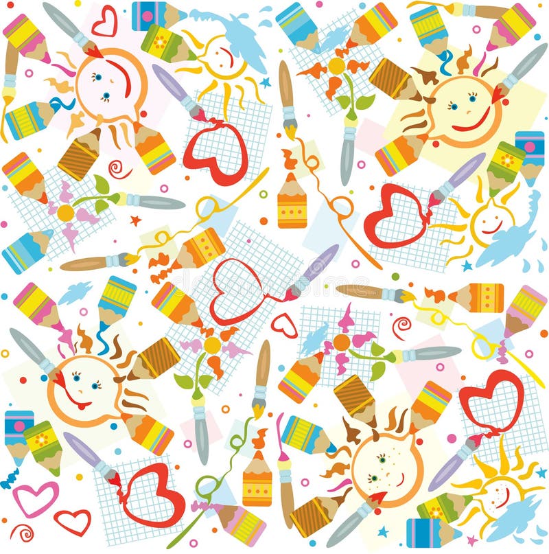 Vector Seamless, Fun Pattern for Your Design Stock Vector ...