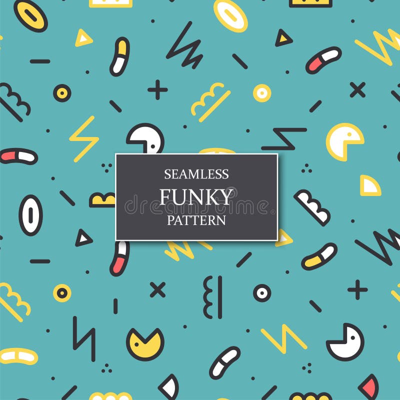 Vector Seamless Funky Pattern. Abstract Trendy Background Stock Vector ...