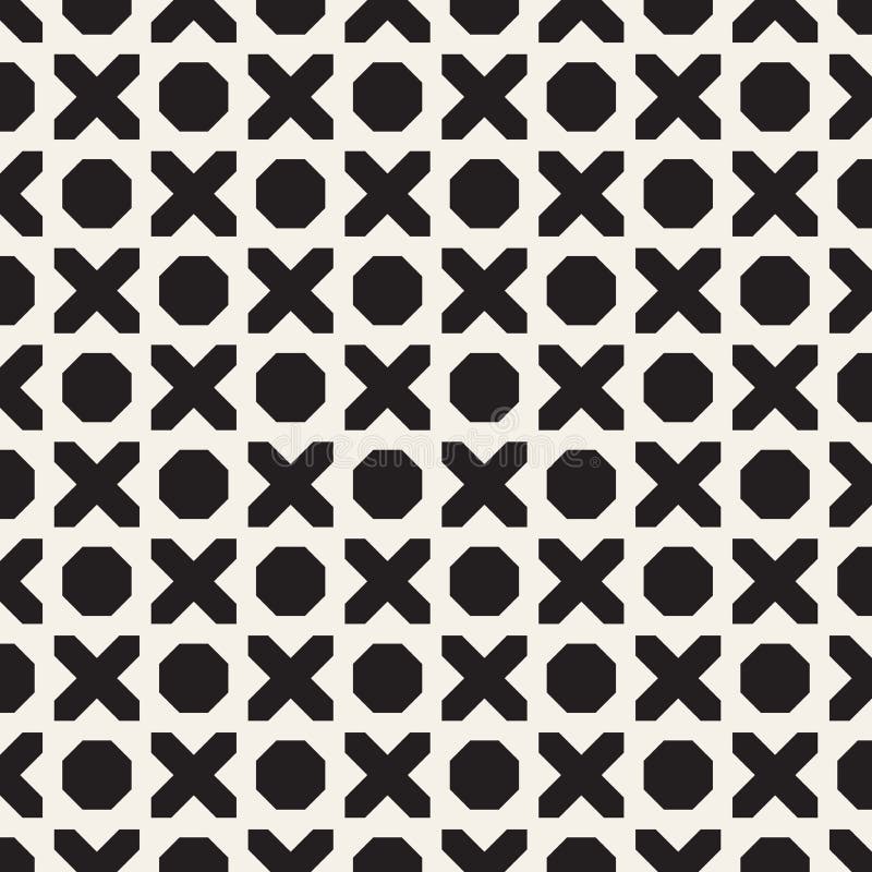 Vector Seamless Geometric Pattern. Contrast Abstract Background ...