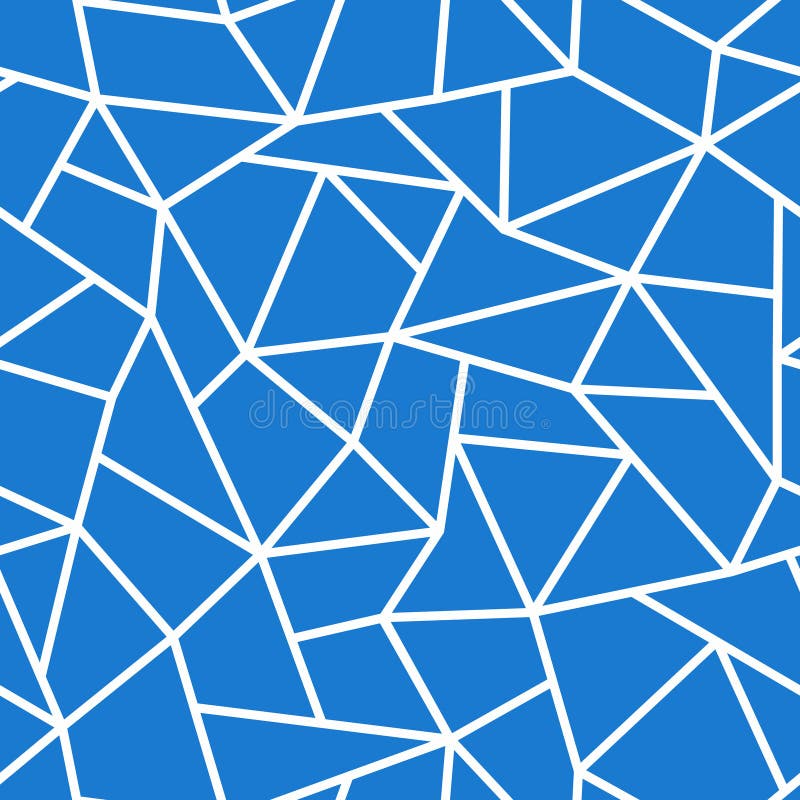 Vector Seamless Geometric Pattern. Creative Endless Polygonal Design. Blue Abstract Trendy ...