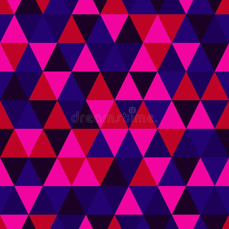 Triangles in Neon, Synthwave Colors. Stock Vector - Illustration of ...
