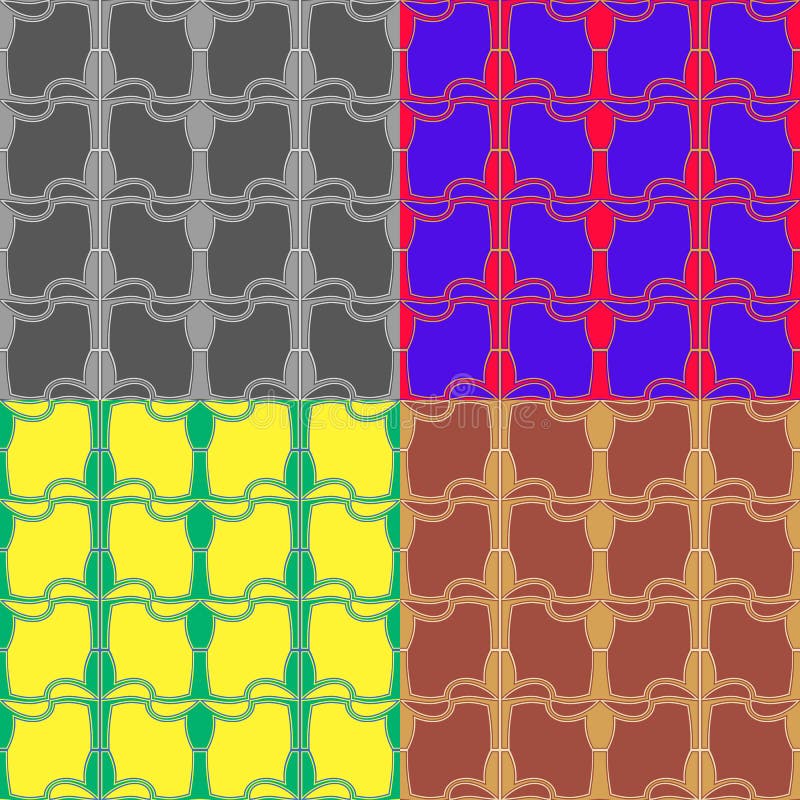 Vector Seamless Geometric Pattern Stock Vector - Illustration of screen ...