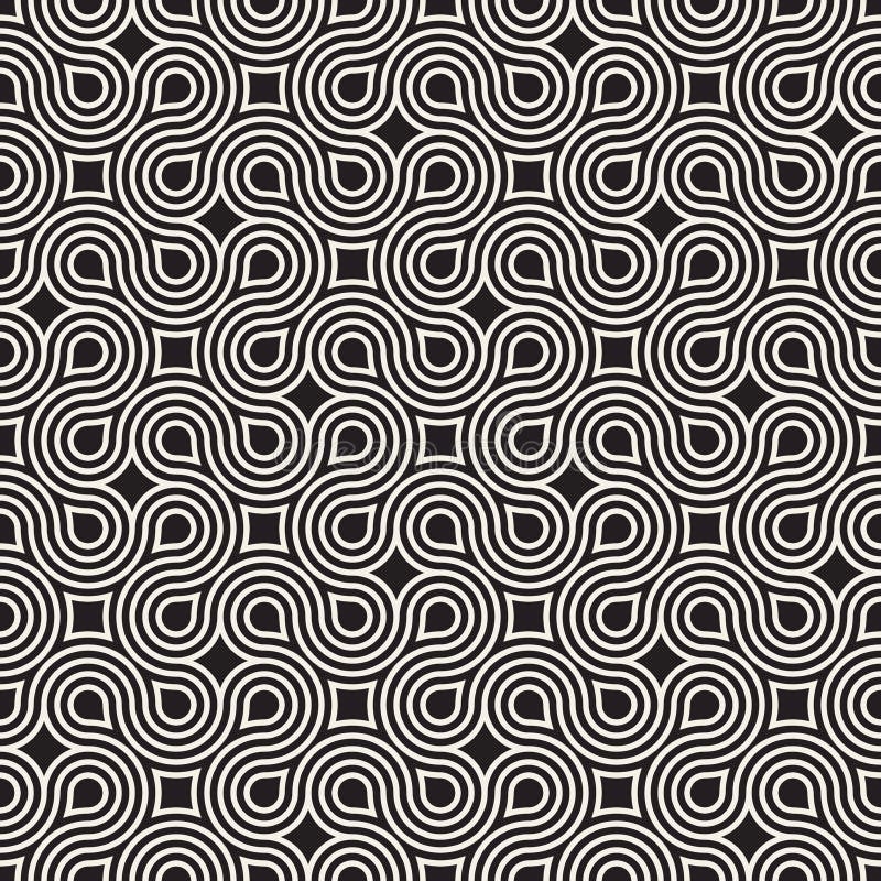 Vector Seamless Geometric Pattern. Irregular Linear Abstract Grid ...