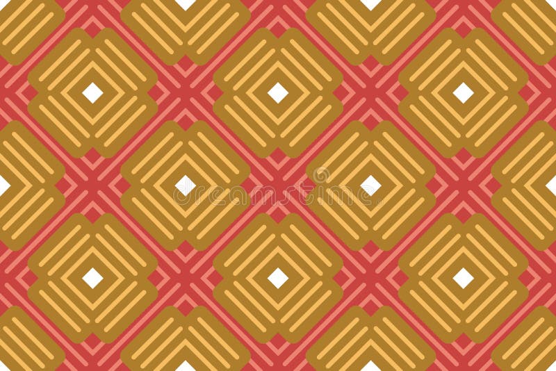 Vector Seamless Geometric Pattern. Light Brown and Light Red Lines on ...