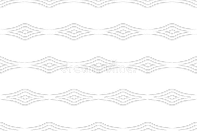 Vector Seamless Geometric Pattern of Light Wavy Lines Isolated on White ...