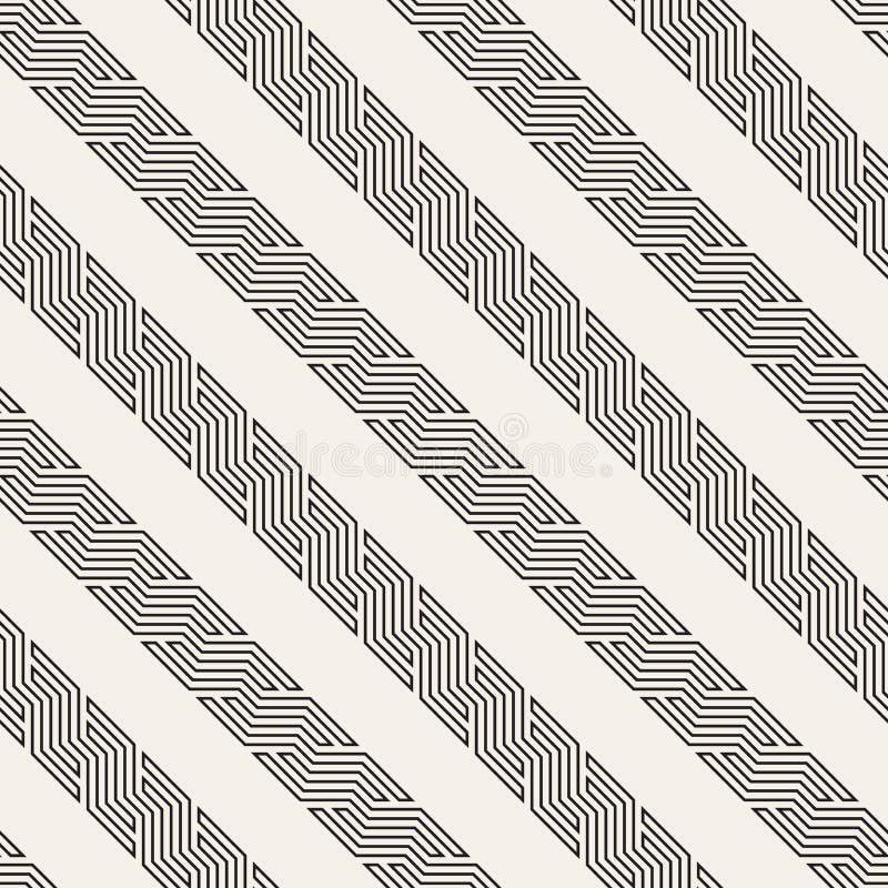 Vector Seamless Geometric Pattern. Modern Interlaced Slanted Lines ...