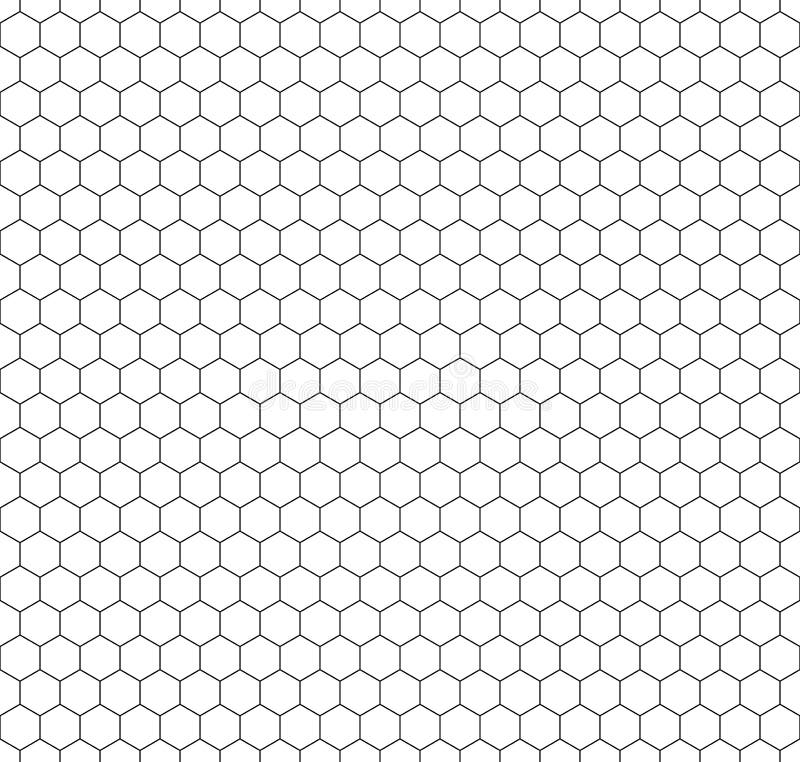 Vector Seamless Geometric Pattern. Modern Thin Hexagon Grid Texture ...