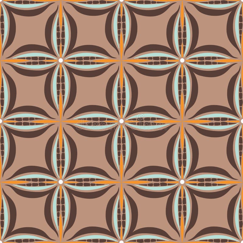 Vector Seamless Geometric Pattern in Retro Style Stock Vector ...