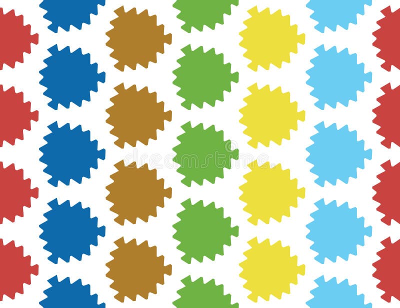 Vector Seamless Geometric Pattern. Shaped Red, Blue, Brown, Green ...